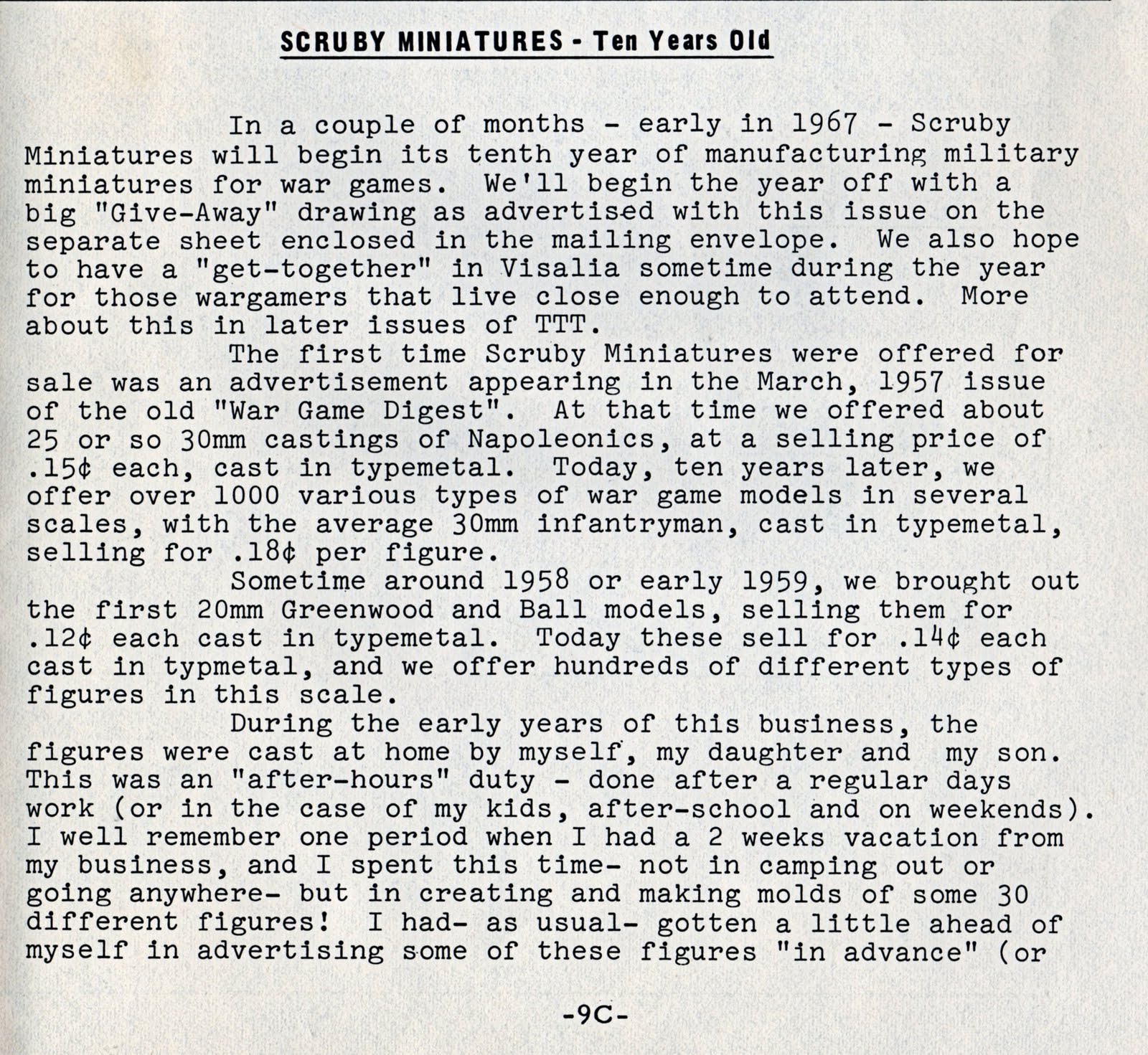 Vintage Wargaming: Scruby Miniatures - Ten Years Old