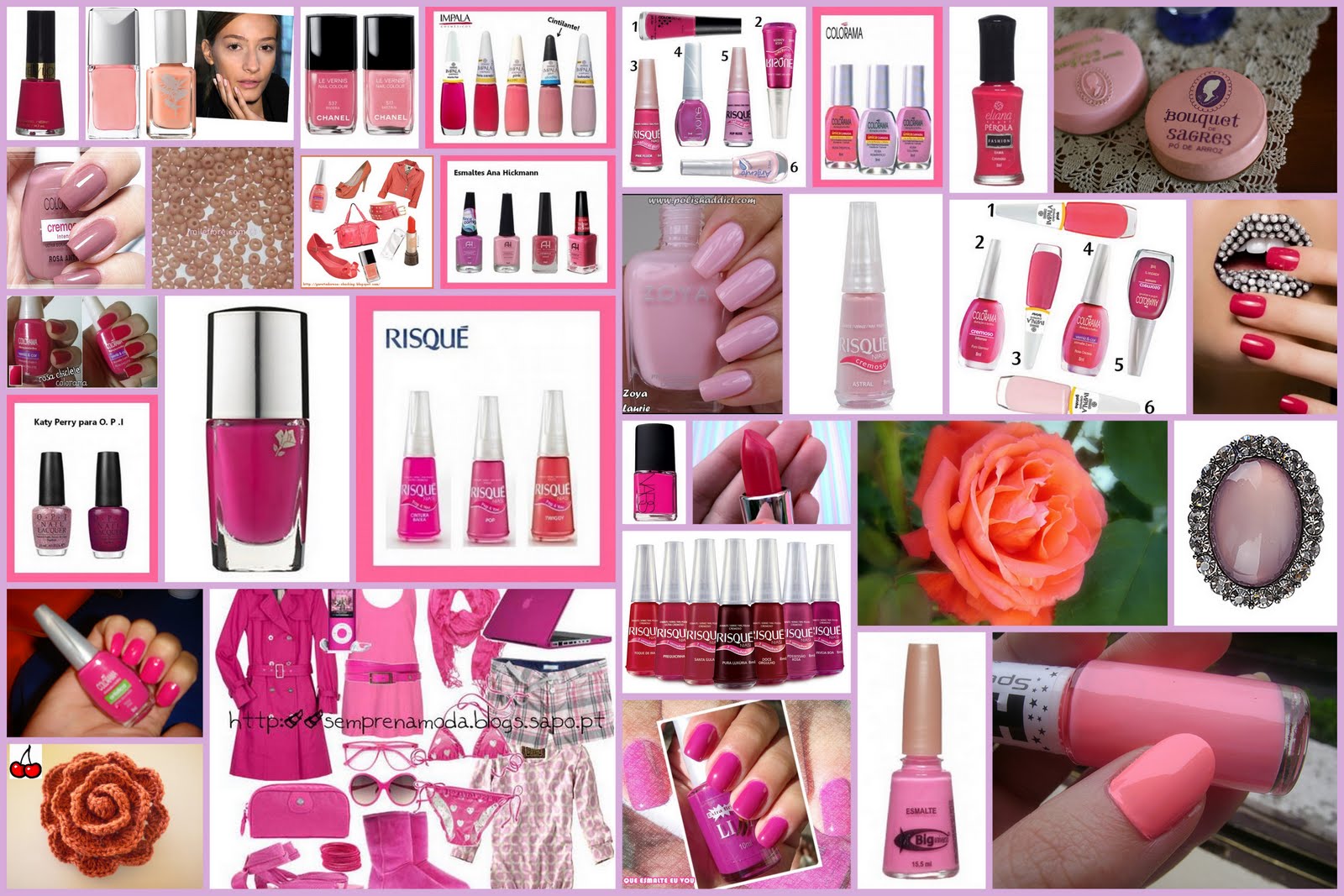loucas por pink: As várias tonalidades da cor ROSA