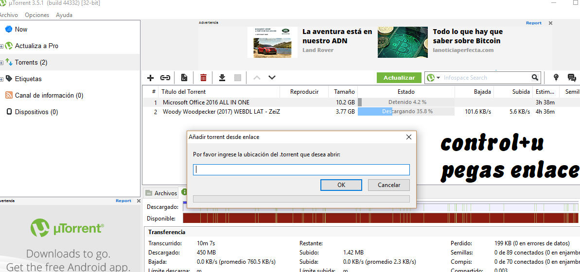 Como agregar un enlace de torrent a utorrent - One Noticia