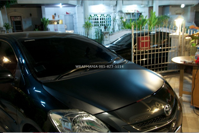 wrapmaniashop: Toyota New Vios with Matte Black Hood wrapmaniashop
