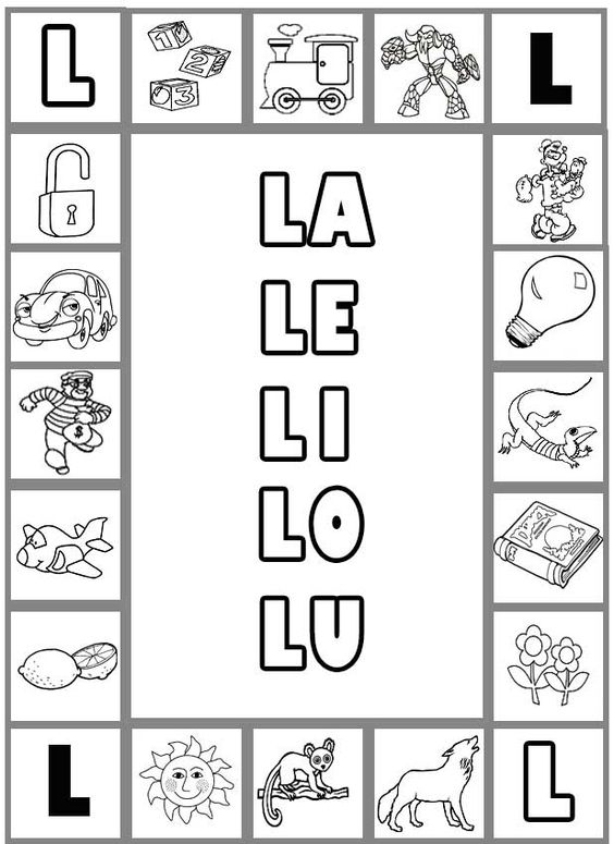 Hojas De Trabajo De La Letra L