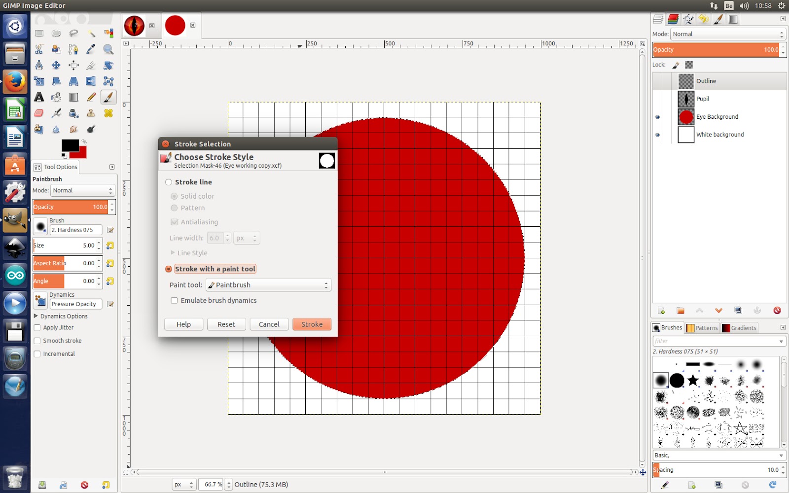 Creating eyes in Gimp ~ Eyeballs Studio