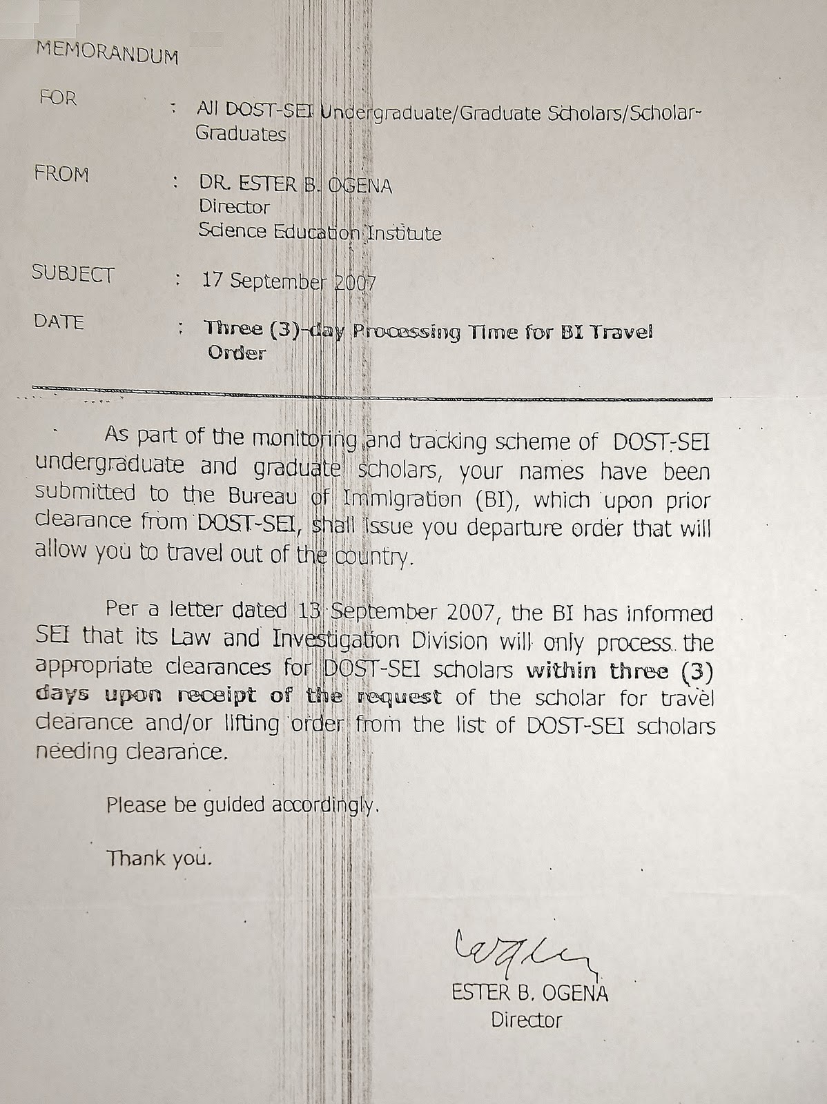 Random Ramblings: How to get your DOST Final Clearance