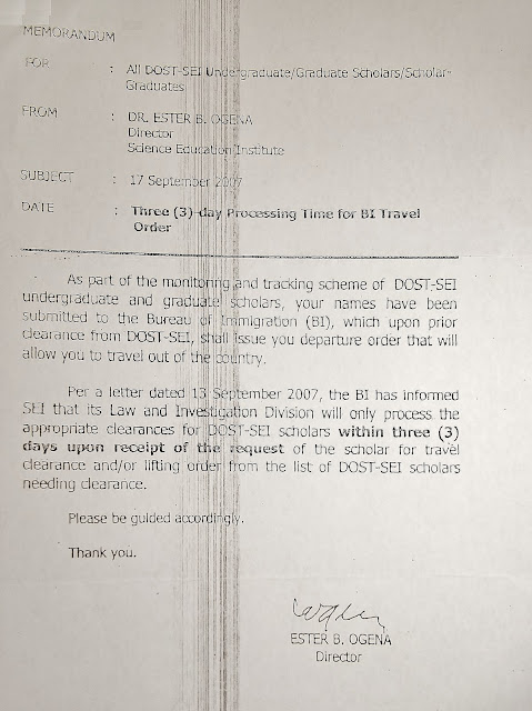 Random Ramblings: How to get your DOST Final Clearance