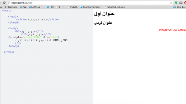 أداة لكتابة أكواد HTML وCSS وتنفيذها داخل المُتصفح مُباشرةً
