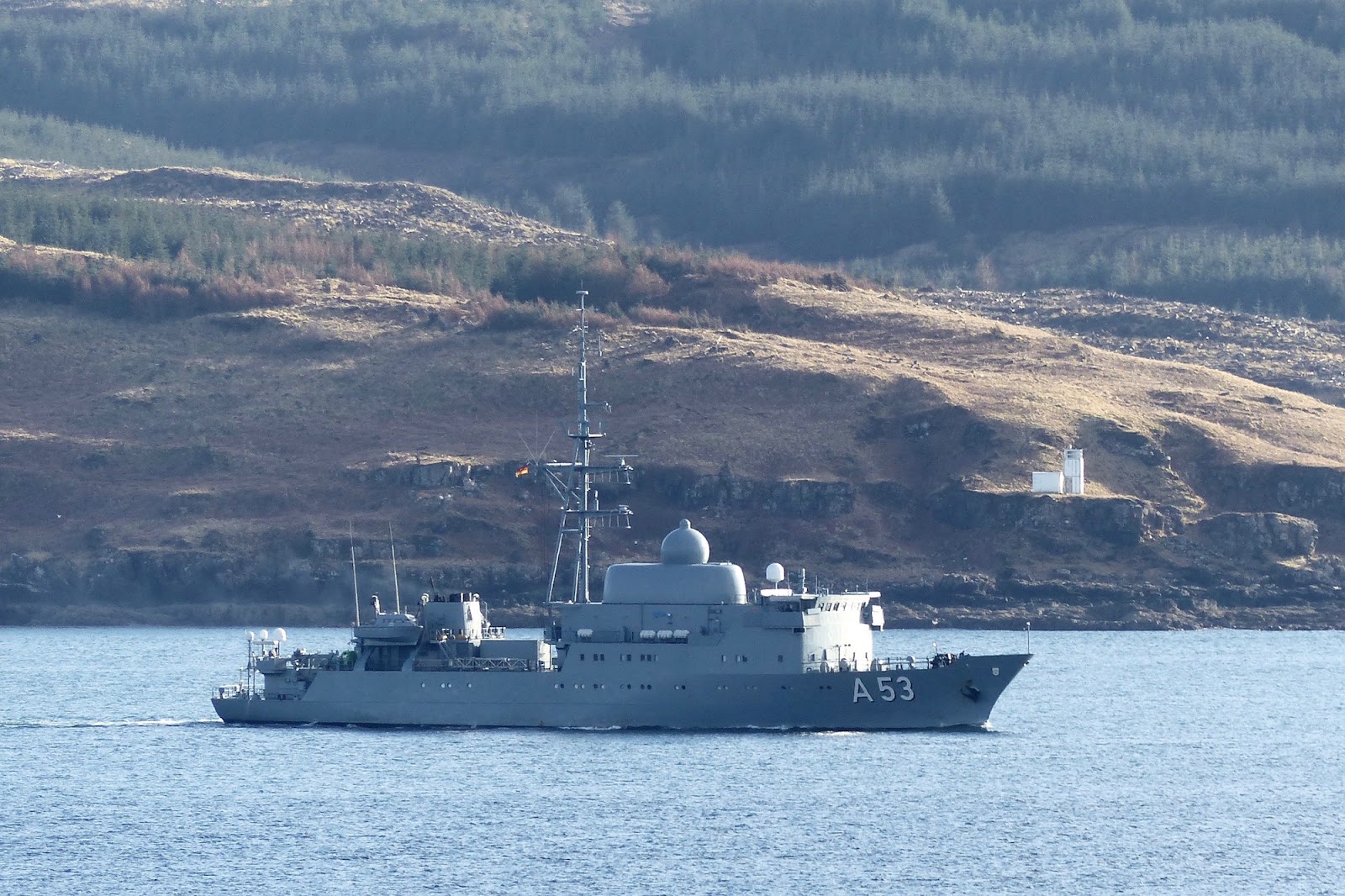 A Kilchoan Diary: German Warship Passes