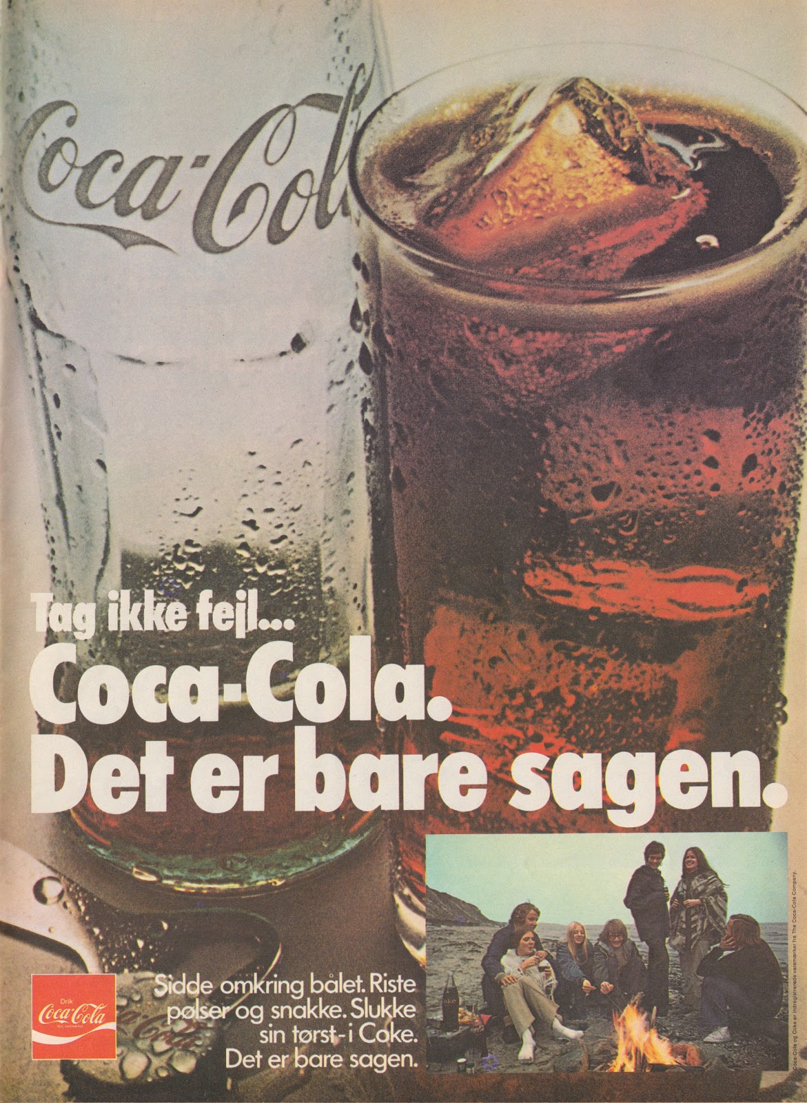 Tilbage til Datiden - gamle danske reklamer og andet godt: Pølser og cola