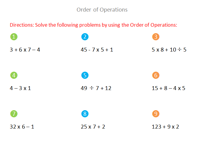 Bro and Sis Math Club: Order of Operations