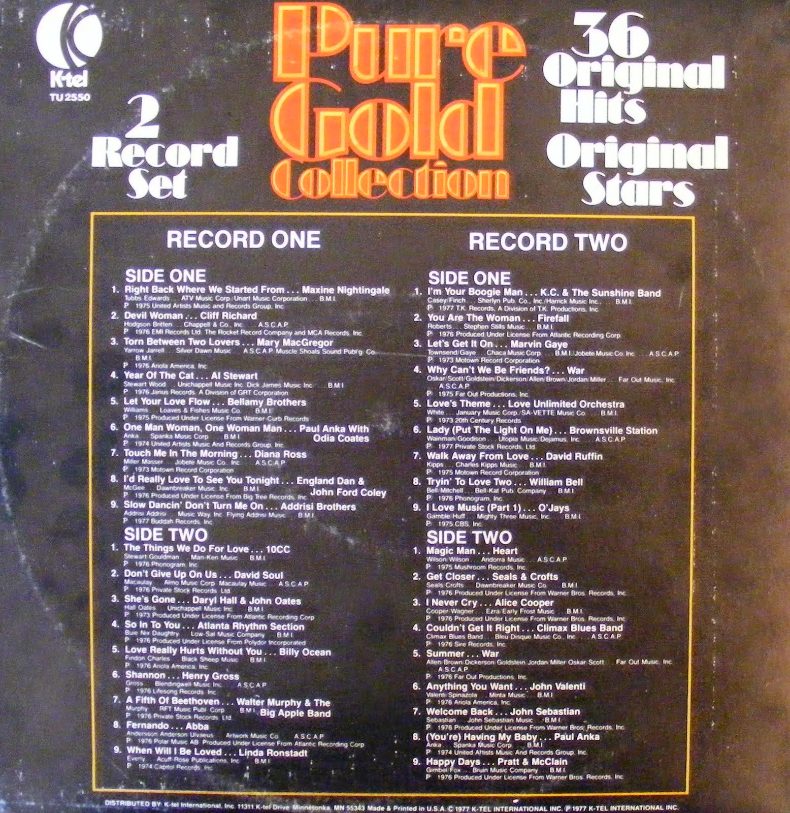 K-Tel Kollection 1973-1983: PURE GOLD COLLECTION [1977]