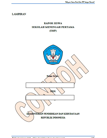 Format Raport SMP Kurikulum 2013 Tahun 2015 | Download File Pendidikan