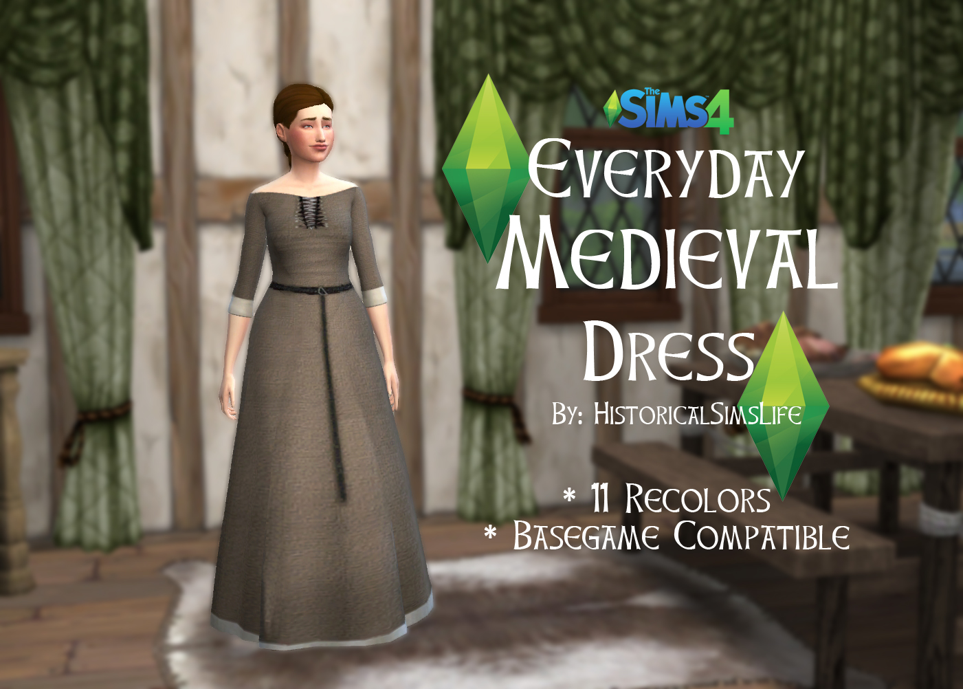 TS4: Everyday Medieval Dress | History Lover's Sims Blog