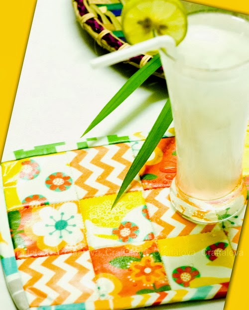 Craftalova: Laminating Patchwork Coaster (an experiment)