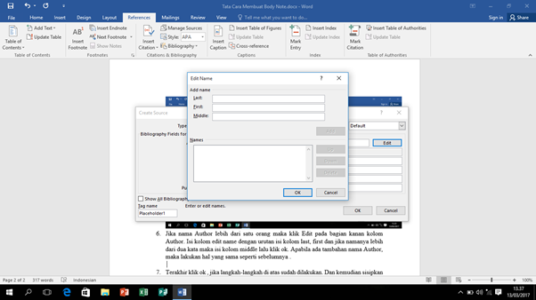 Tugas 2 tutorial membuat Daftar Pustaka (Menggunakan Body Notes)
