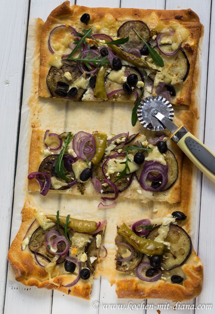 Blech-Pizza: vegetarisch | Kochen mit Diana