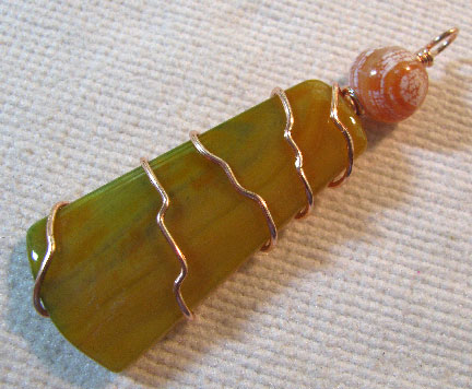 Simple wire wrapped pendant