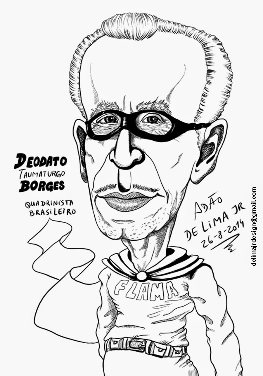 Adão de Lima Jr Portfolio: Caricatura: Deodato Borges quadrinista