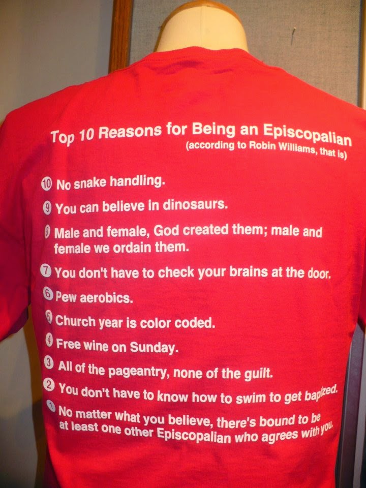 Clergy Confidential: MORE Top 10 Reasons to be an Episcopalian