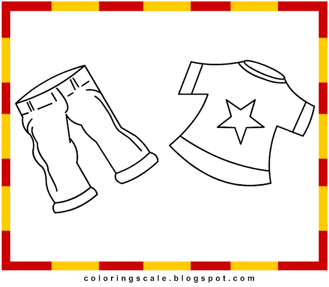 Coloring Pages Printable for kids: Clothes Coloring pages for kids