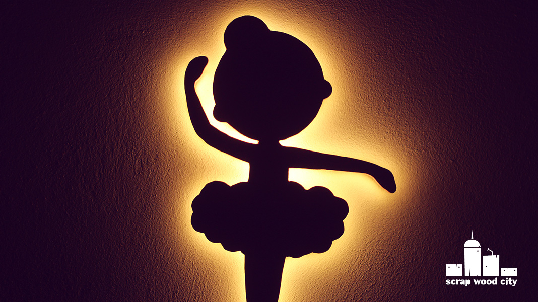 scrap wood city: How to make a DIY ballerina lamp, with LED strip