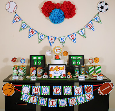 Vens' Paperie: Sport Birthday Party