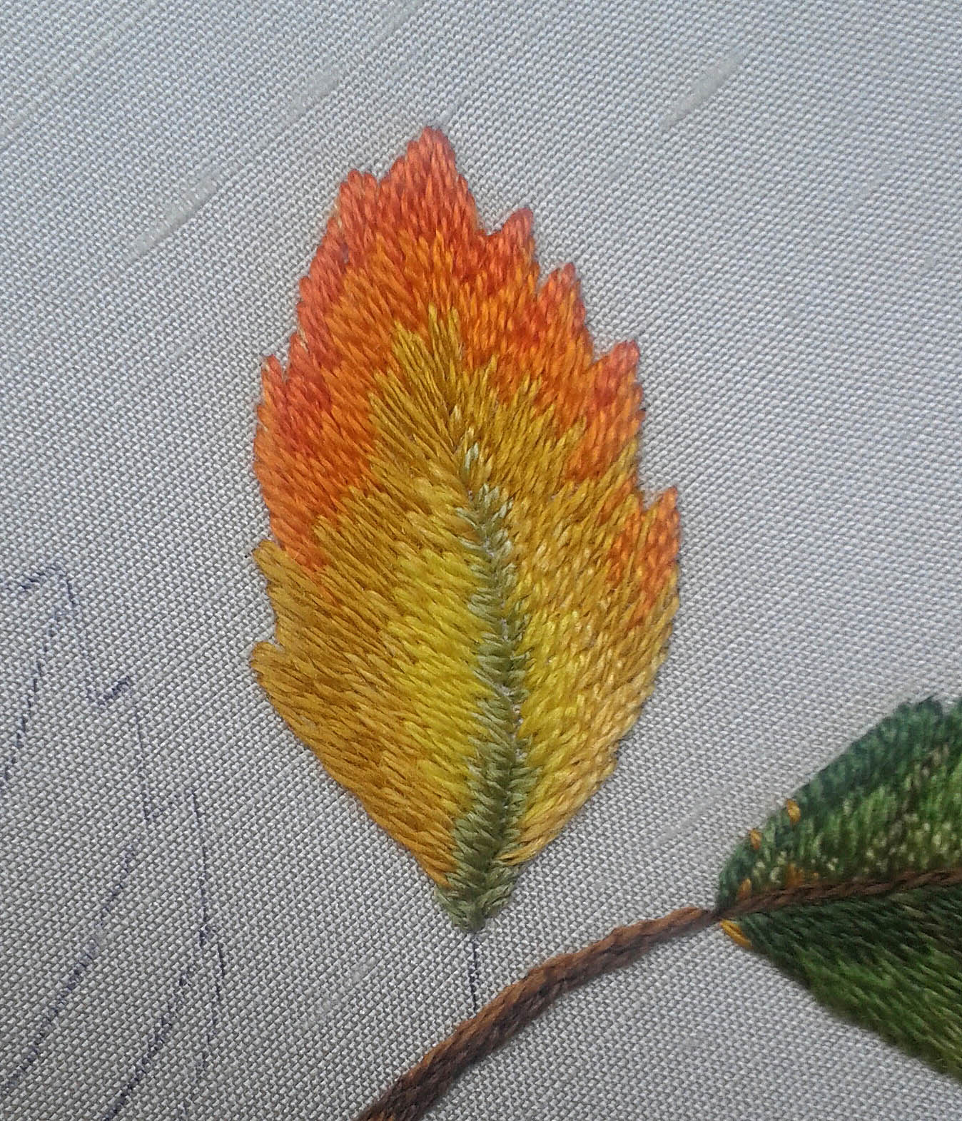 Sew in Love: Autumn Leaves Wedding Pillow - Leaves 1 & 2