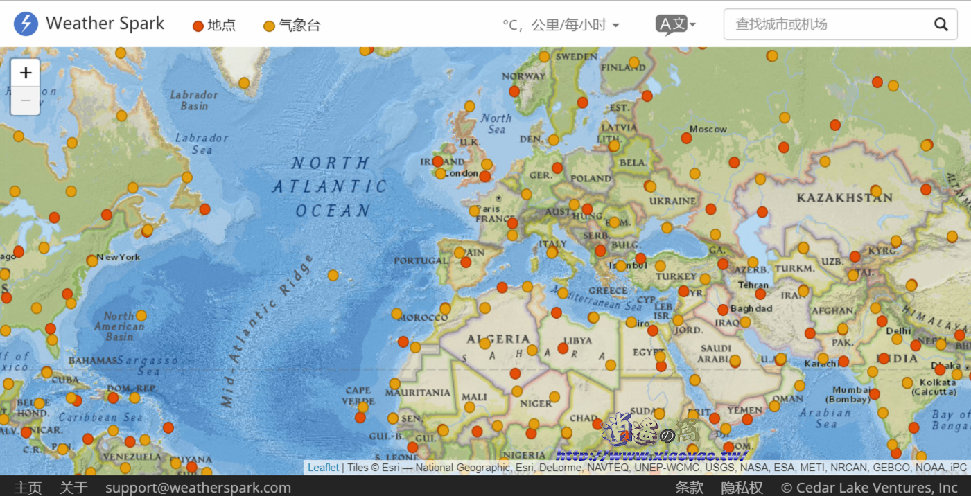 Weather Spark 氣象資料庫，查詢世界各地典型天氣資訊