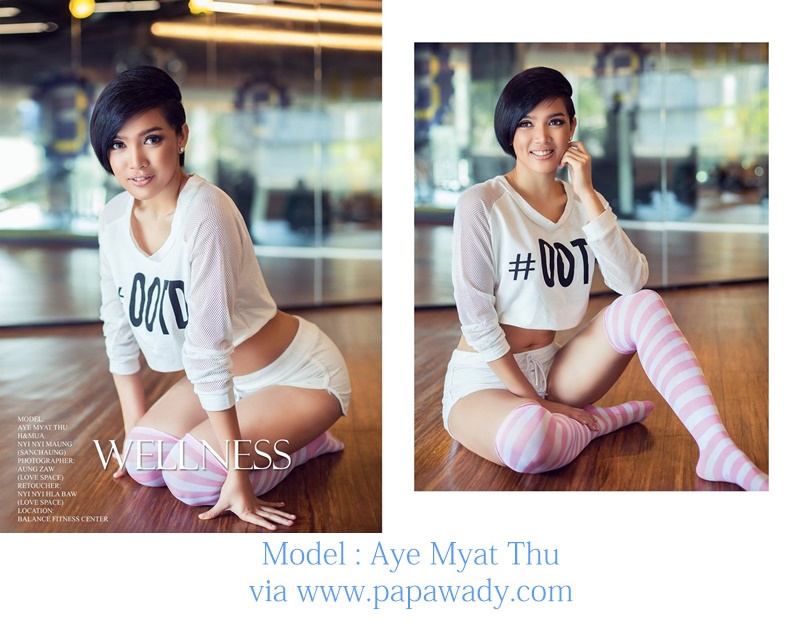 Aye Myat Thu Stunning Cover Story Photos For Wellness Magazine