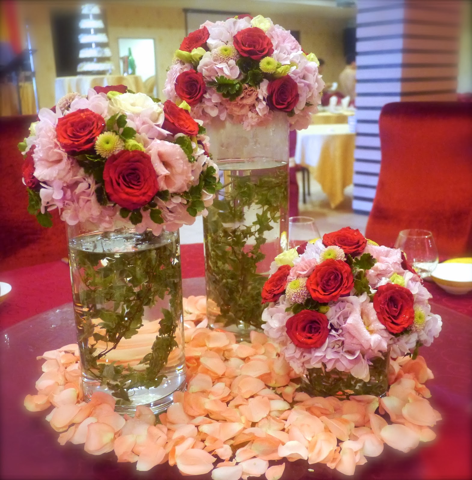 Liangliang Diary: Traditional chinese wedding dinner decoration at Tian ...