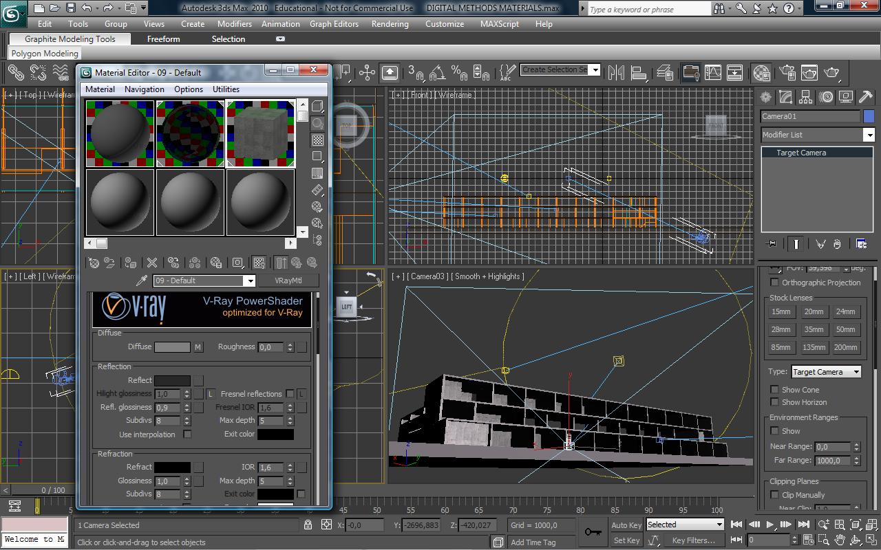 lecture hall in santoña: 3D Models (Materials) 3D STUDIO MAX + VRAY