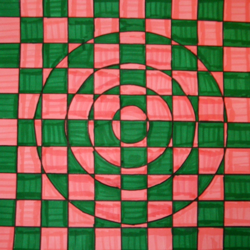 Miss Bee's Blog: Op-Art Checkerboard