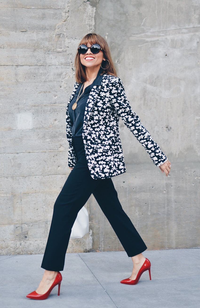 Monday Work Outfit - Wearing Floral And Color | MY SMALL WARDROBE