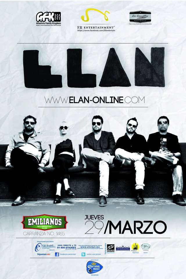 paraje tunero: Elan en concierto, este 29 de Marzo en Emilianos