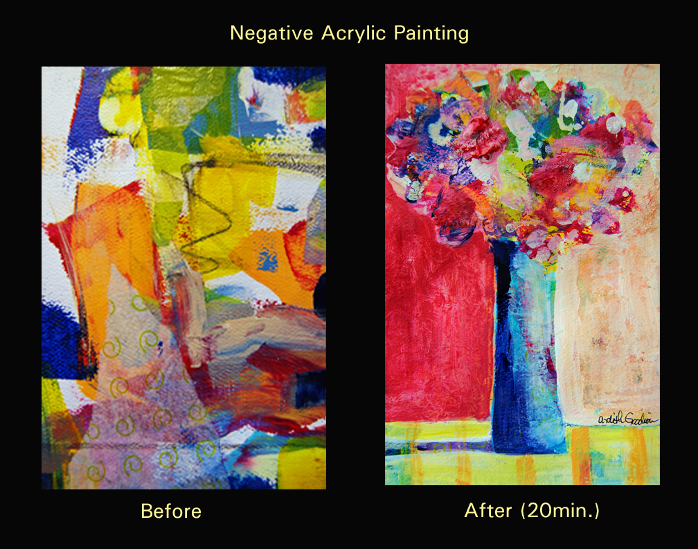 Push Past Ordinary: Negative Acrylic Painting