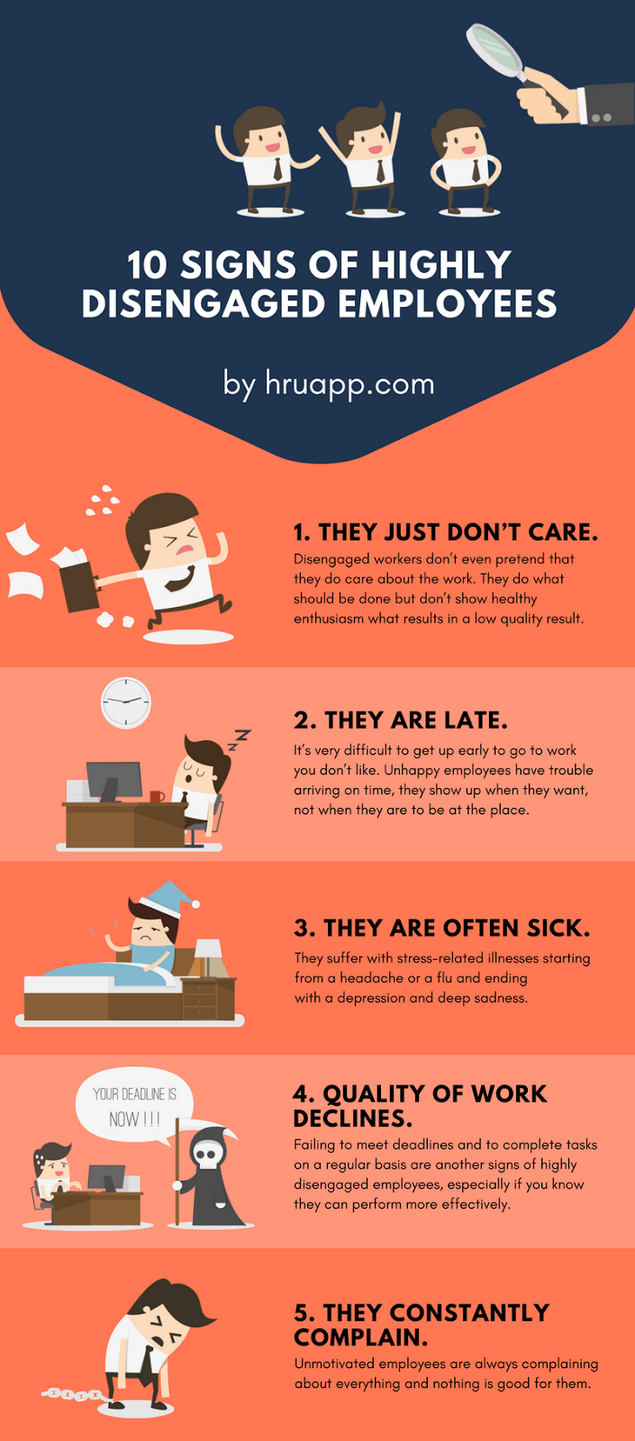 10 Signs of Highly Disengaged Employees (Infographic) | How R U