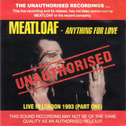 Rock On Vinyl: Meatloaf - Anything For Love (Unauthorised Live 1993 ...