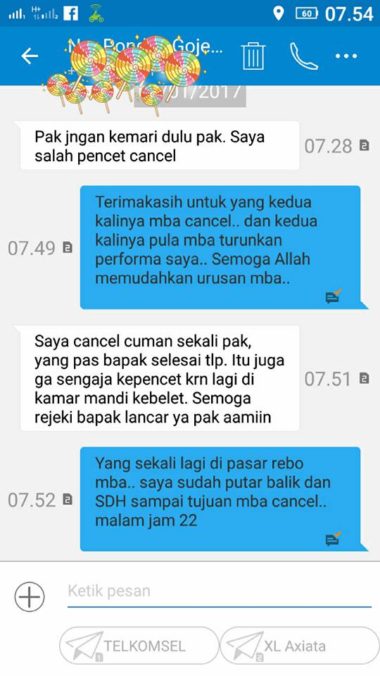 Chat Lucu Driver Gojek dan Pelanggan, Lucu Pull - Kocak Pull