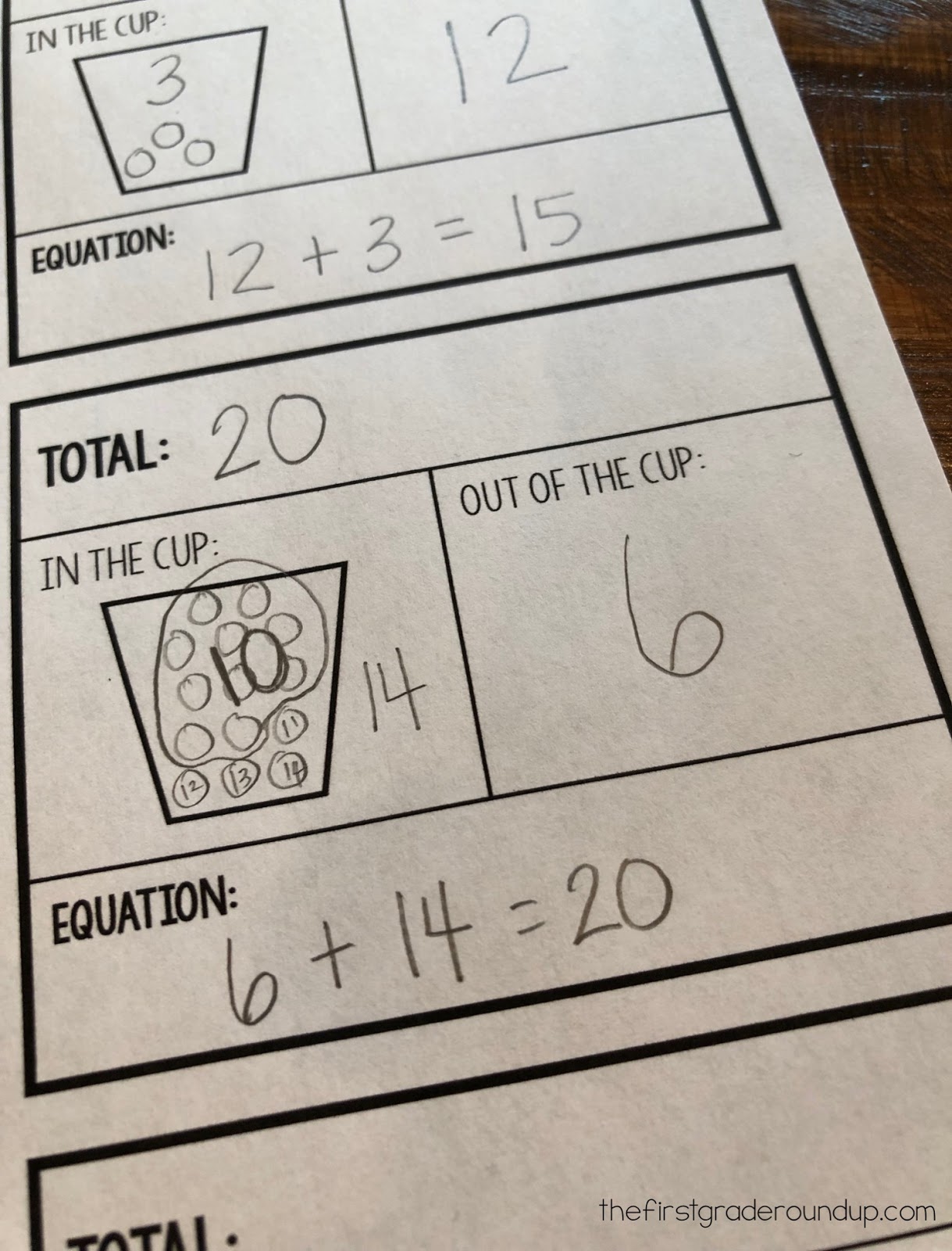 Hands On Missing Addends Game for 1st Grade - The First Grade Roundup