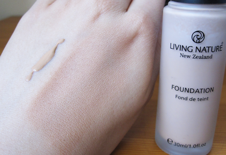 Review & Swatches: Living Nature Foundation in Pure Beige | We Were ...