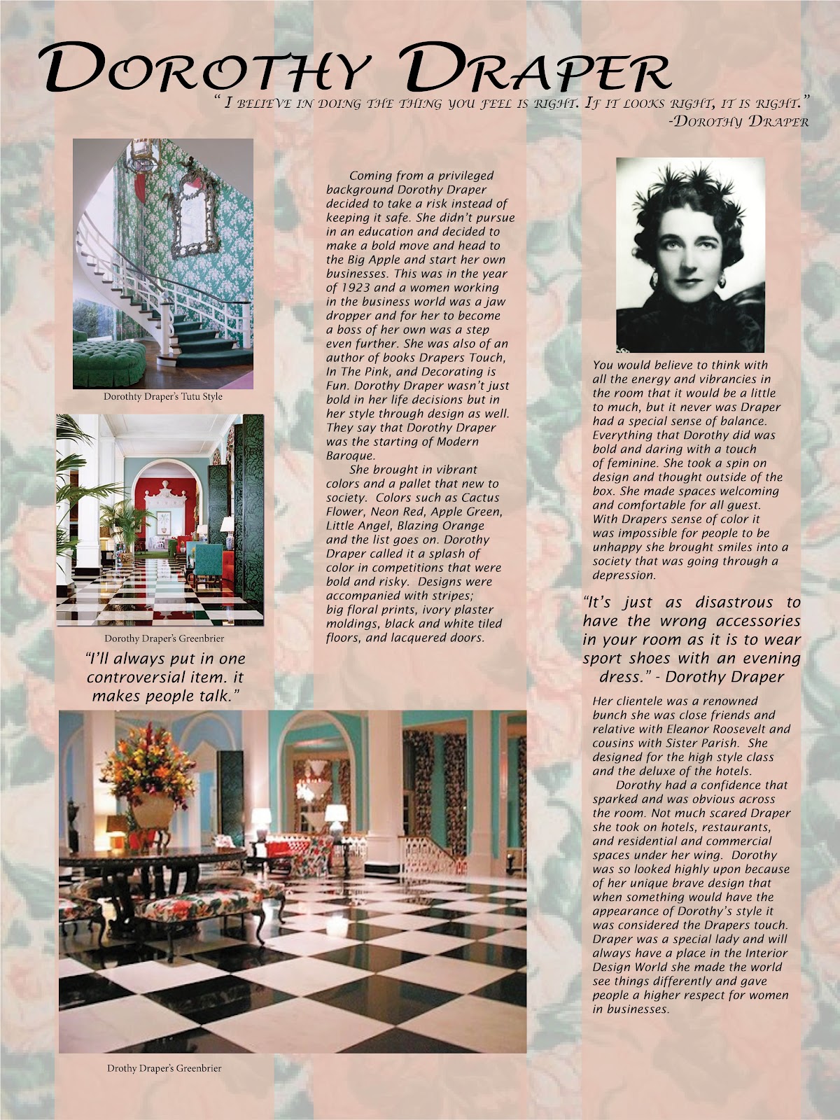 Michelle Hanna Interior Design Portfolio: The Bold Risk Taker Dorothy ...