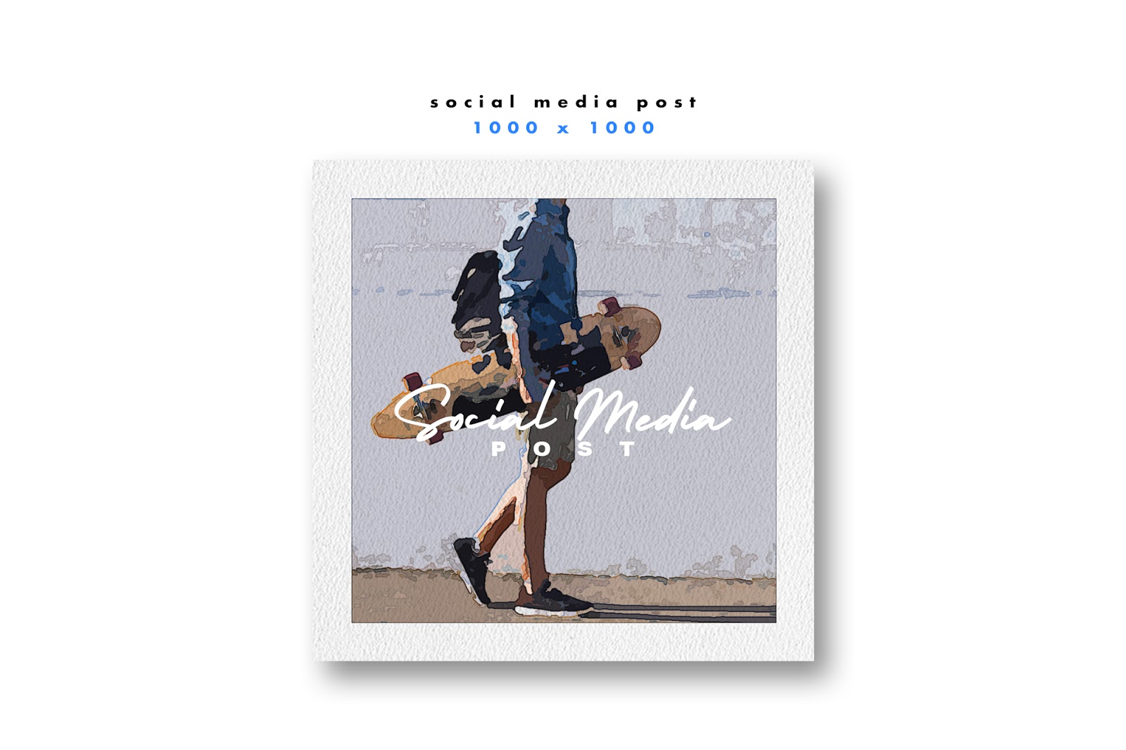 Free Download Photoshop Watercolor Painting Template - PSD File