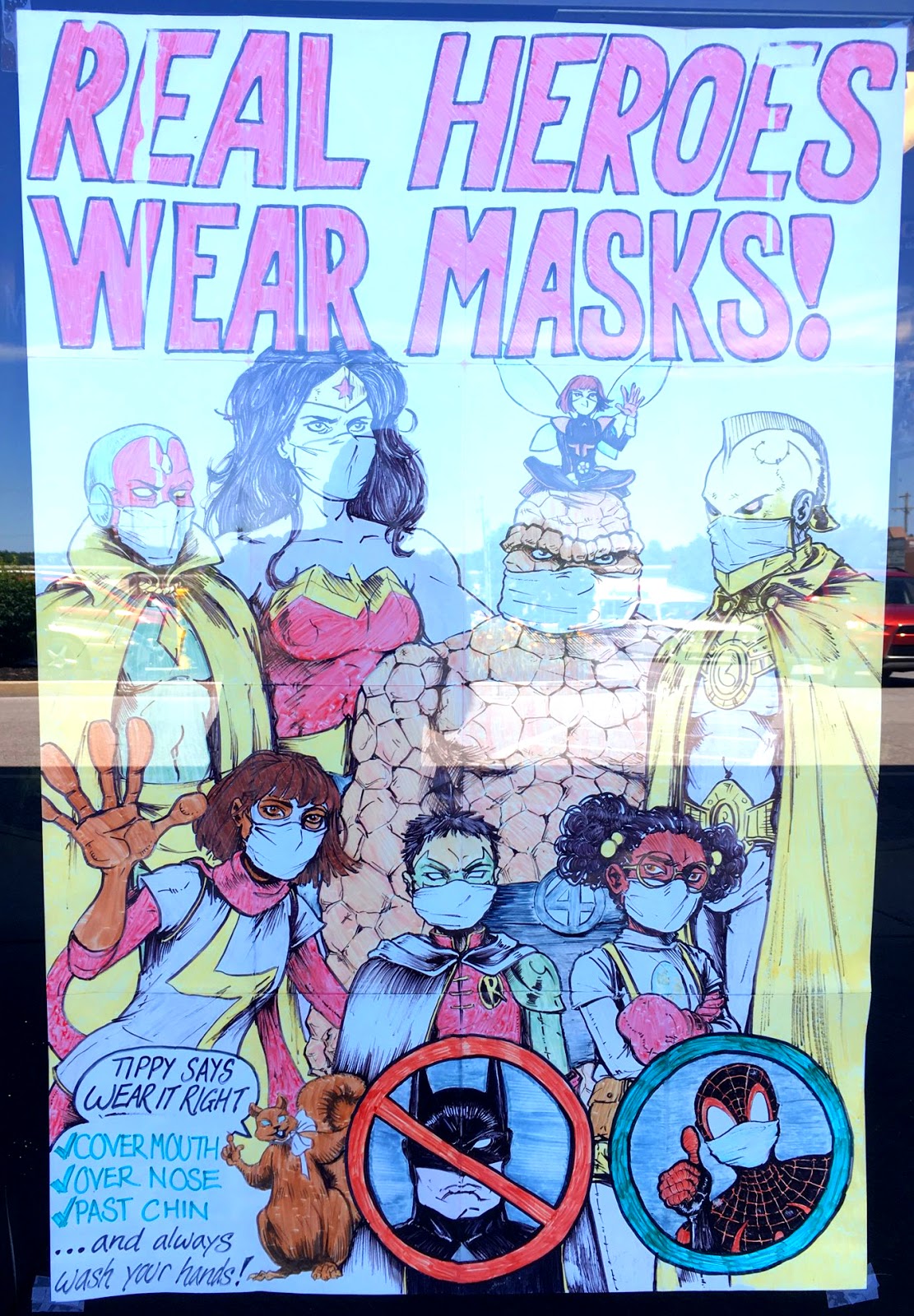 Papergreat: Real Heroes Wear Masks (that cover the mouth and nose)!