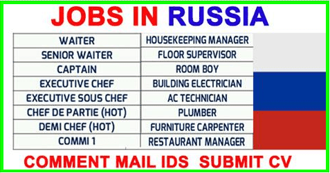 JOBS HIRING IN RUSSIA- APPLY NOW