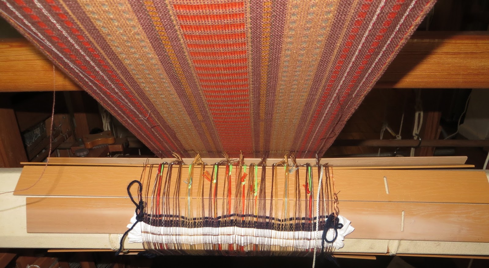 Gangewifre Weaving: Supplementary Warp - Weaving Progress