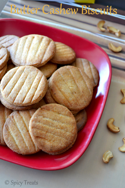 Spicy Treats: Butter Cashew Biscuits / Cookies - My Guest Post @ Good Food