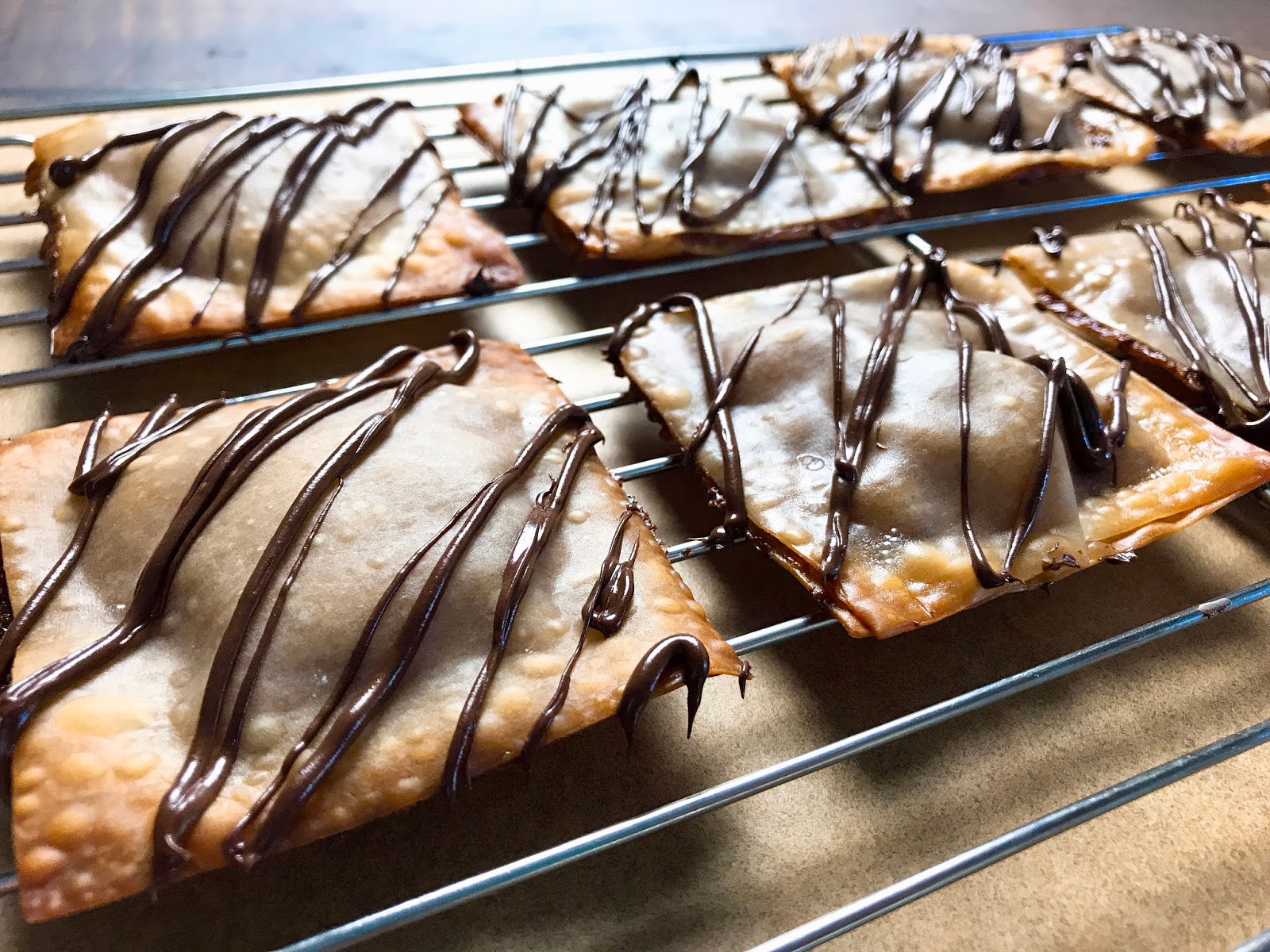 Toasted Nutella Ravioli with Mascarpone and Chocolate
