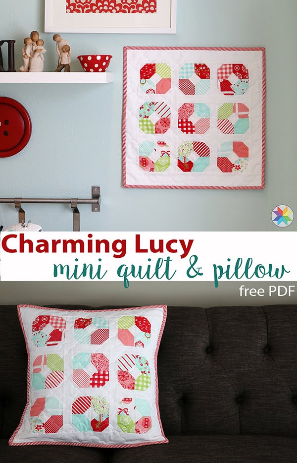 A Bright Corner: Charming Lucy Mini Quilt + Pillow