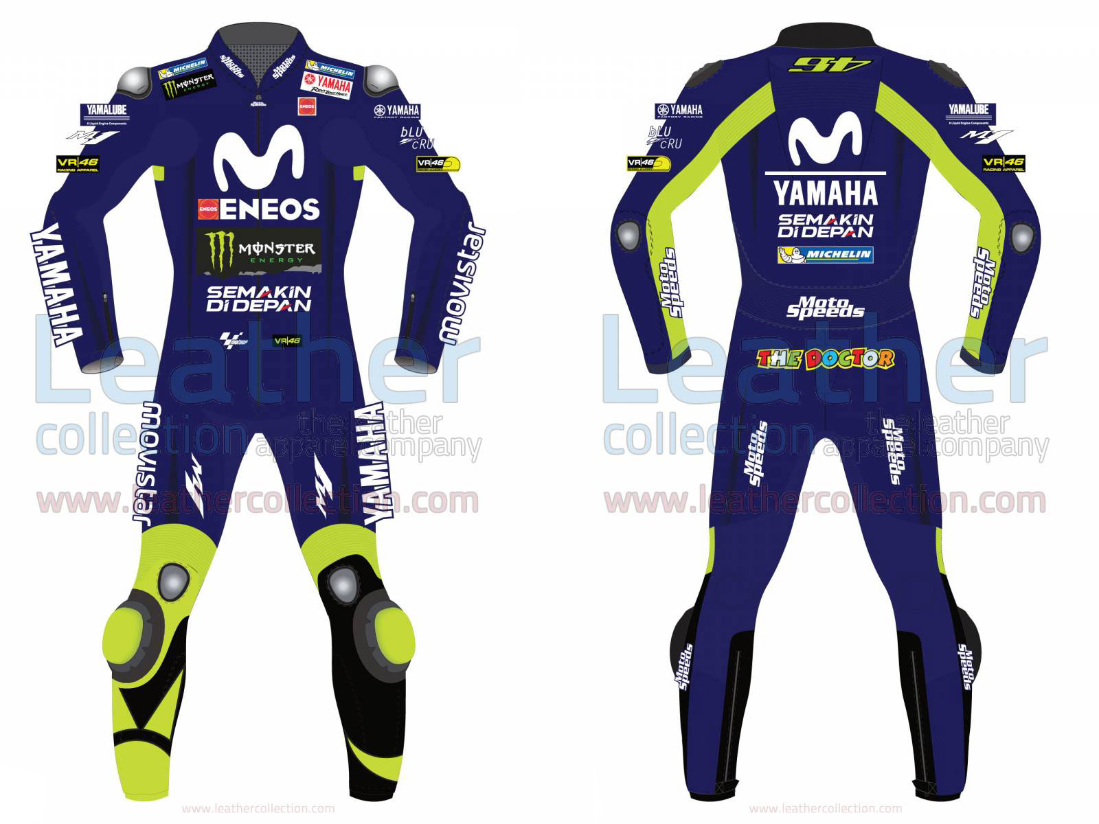 Valentino Rossi Movistar Yamaha Losail Circuit MotoGP 2018 Suit ...