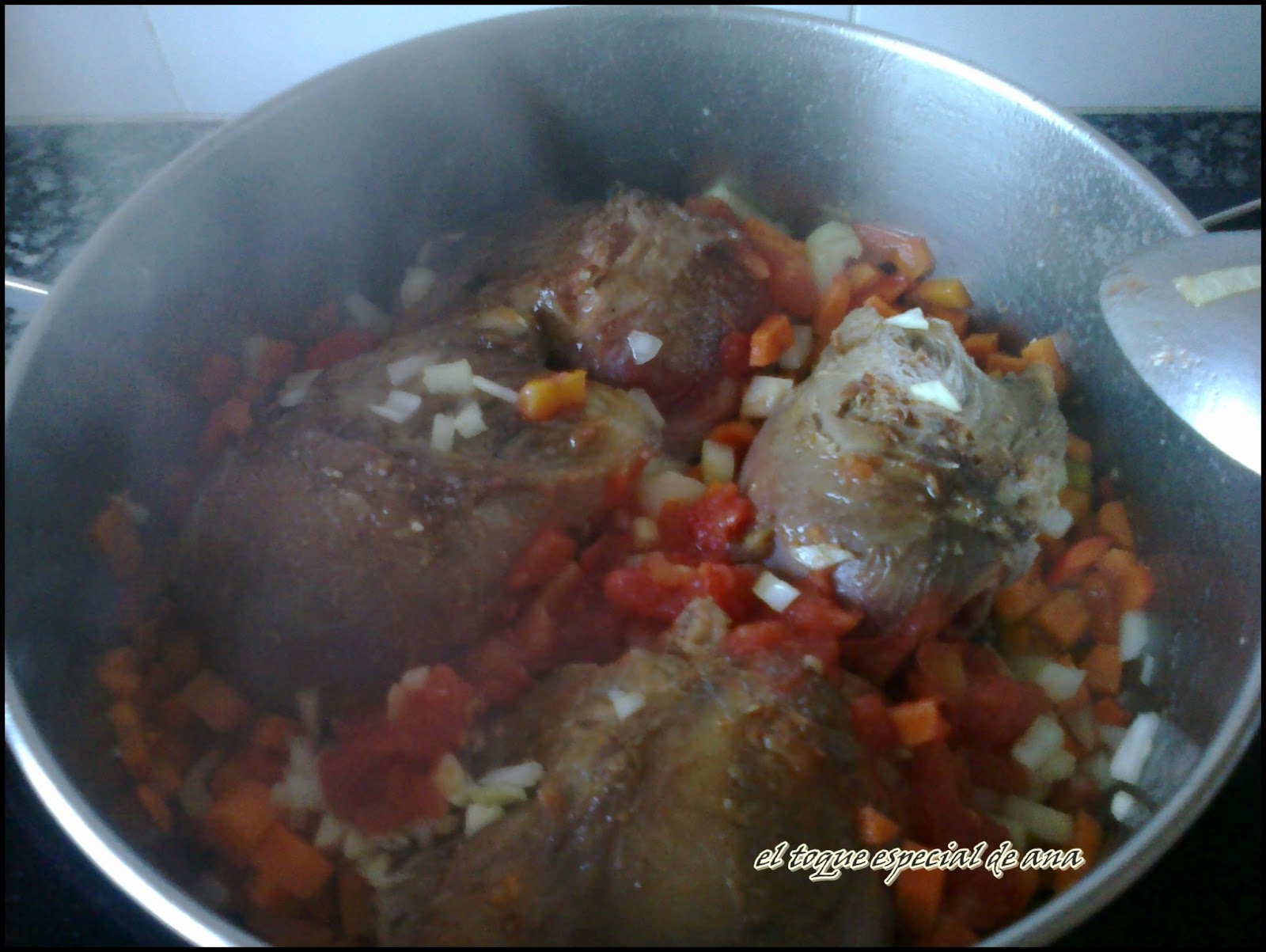 Galtas de celdo en salsa