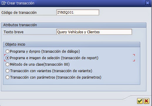 Cómo crear Tcode para Query creada desde la SQVI