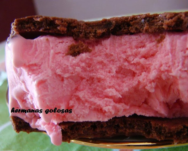 Hermanas Golosas: HELADO DE GROSELLA EN SANDWICH DE BROWNIE